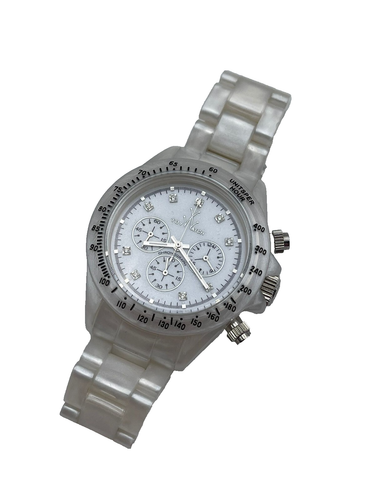 Watch Toy Watch CHRONO Quartz Polycarbonate White Rhinestones | eBay
