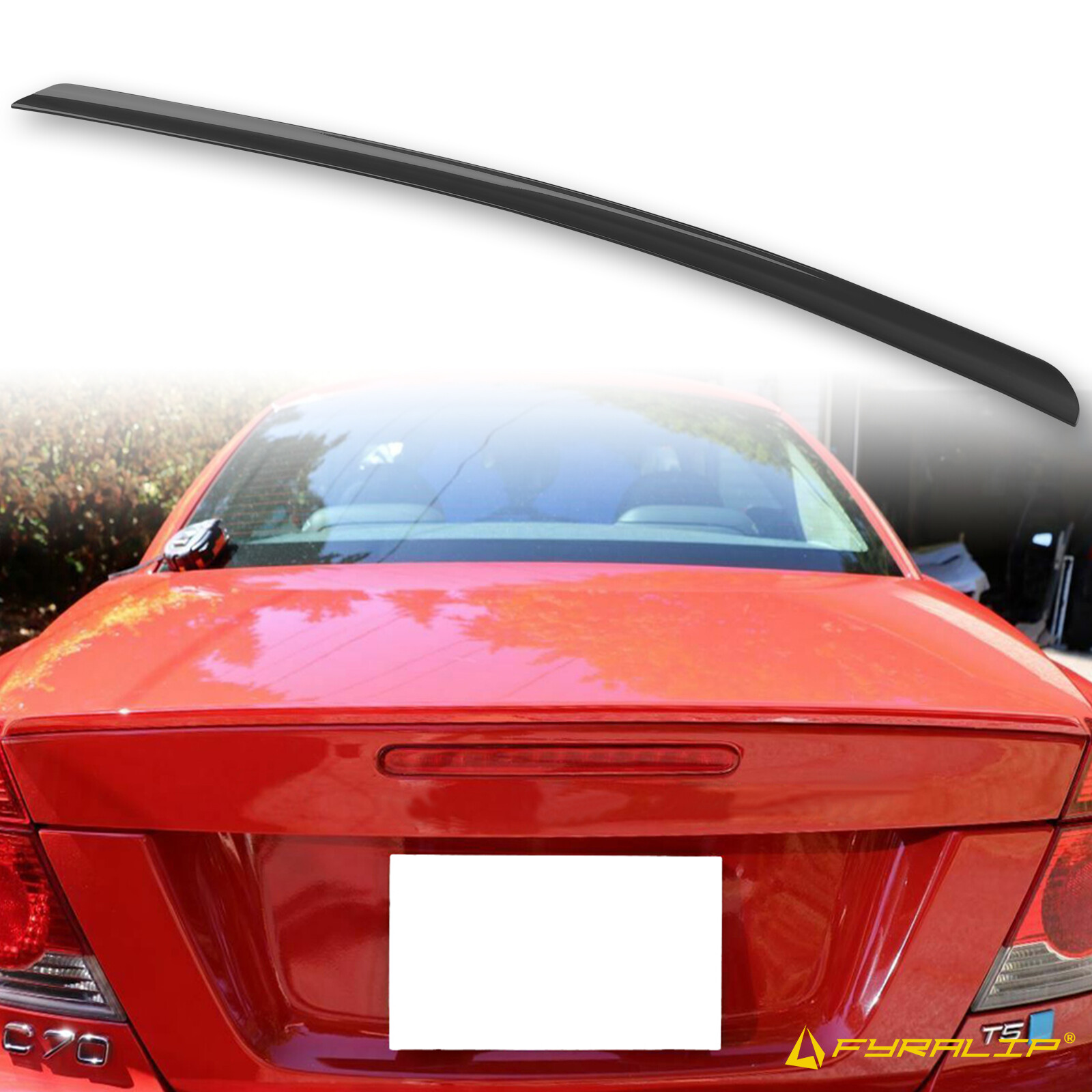 Fyralip Y22 Painted 452 Black Trunk Lip Spoiler For Volvo C70 Conv 06 ...