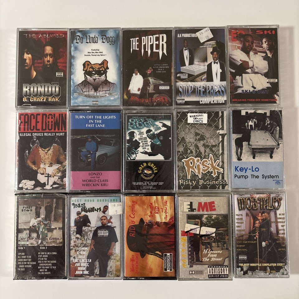 30 Rap Cassette Tape Lot Ea-Ski Master P Totally Insane 11/5 West Mobb ...