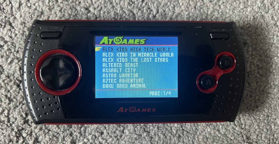 AtGames At Games Arcade Gamer Portable Sega & Master System 30 Built-in ...