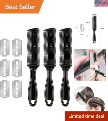 Double Edge Hair Cutting Comb Set - Safe, Portable & Versatile Hair ...