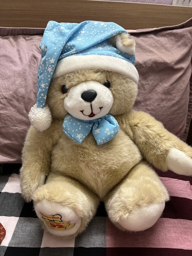 VINTAGE 1992 Humfrey 19" Teddy Bear Plush Christmas Peek a Boo Glow in ...