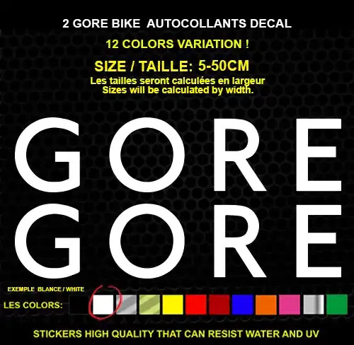 2 GORE sticker Genuine decal sticker WATERPROOF STICKERS | eBay
