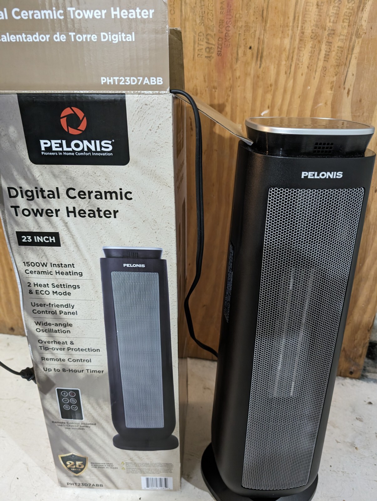 PELONIS 23" Digital Ceramic Tower Heater 1500-Watt PHT23D7ABB | eBay