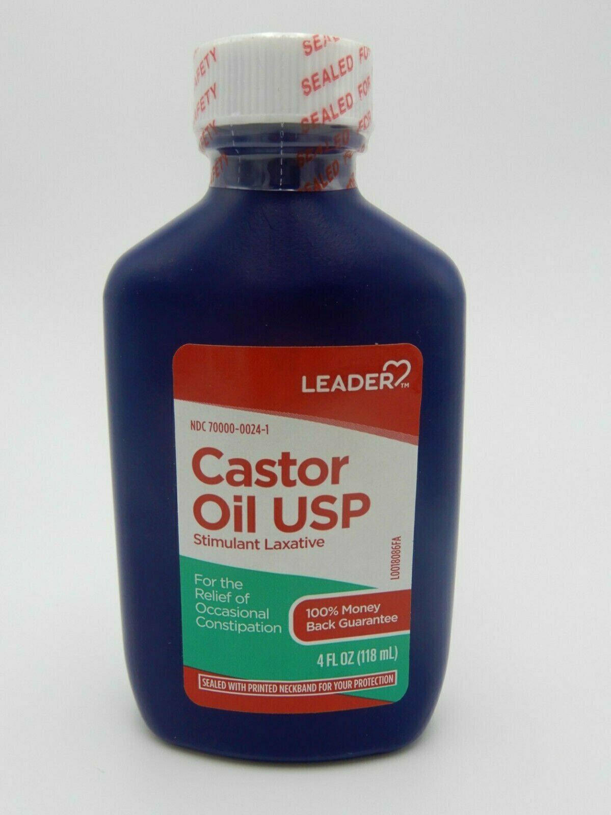 Leader Castor Oil USP Stimulant Laxative Occasional Constipation Relief ...