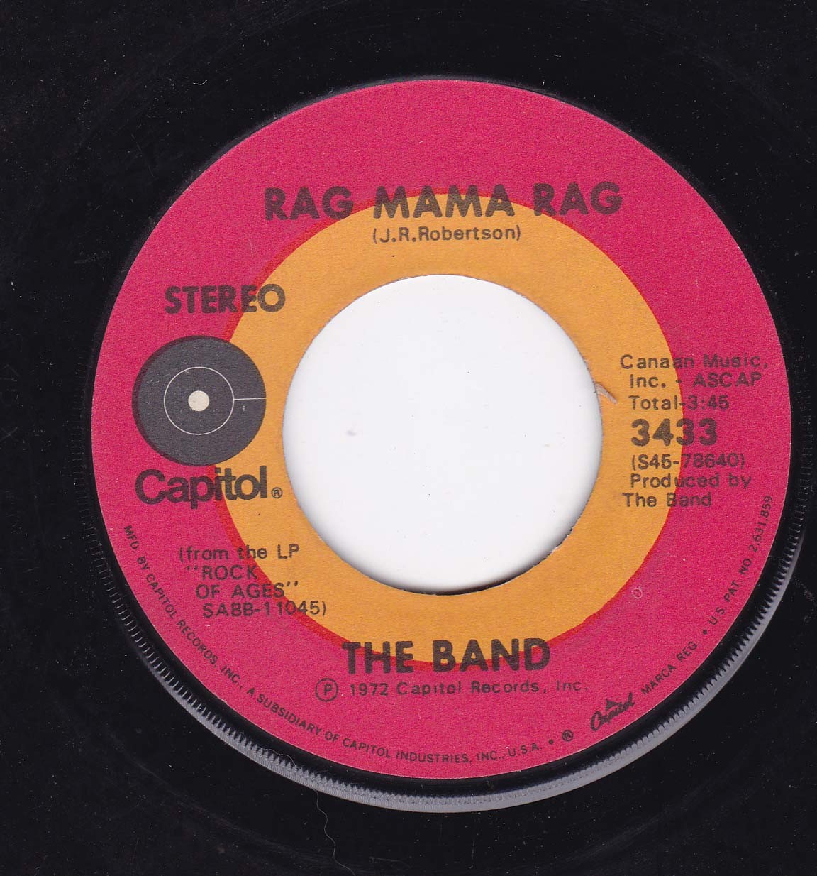 THE BAND Rag Mama Rag / Don't Do It 45 | eBay