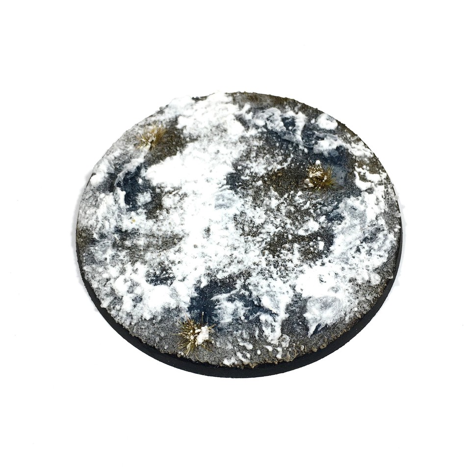 90mm Base Painted WINTER ROCKS for Warhammer 40K and RPG Miniatures | eBay