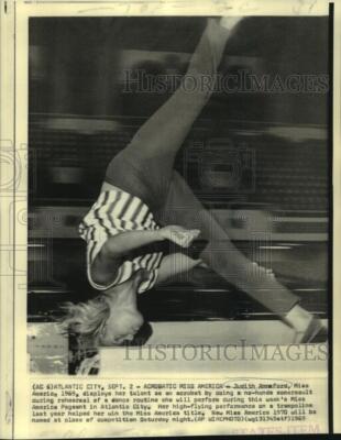 1969 Press Photo Judith Ann Ford, Miss America 1969, rehearses her ...