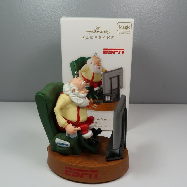 Hallmark Sports Fan Santa ESPN 2010 Ornament Or8 Batteries Not Included ...