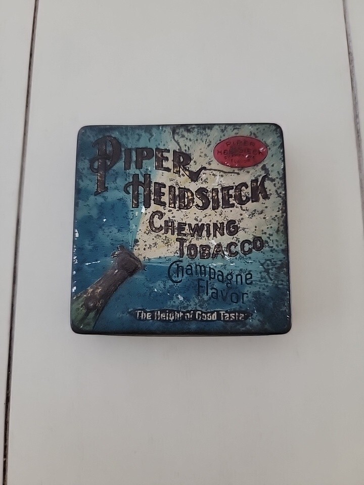 Antique 1920's Piper Heidsieck Champagne Chewing Tobacco Tin | eBay