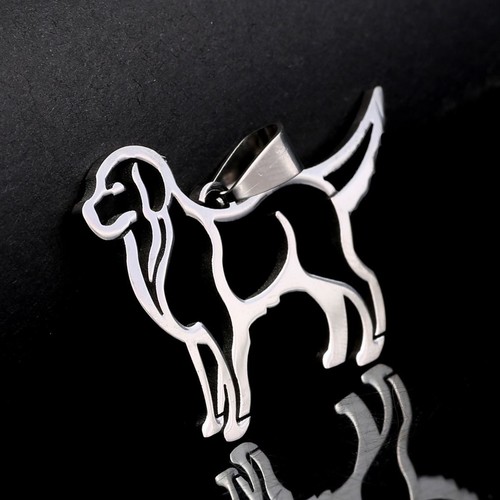 NEW Stainless Steel Golden Retriever Outline Pet Dog Charm Pendant ...