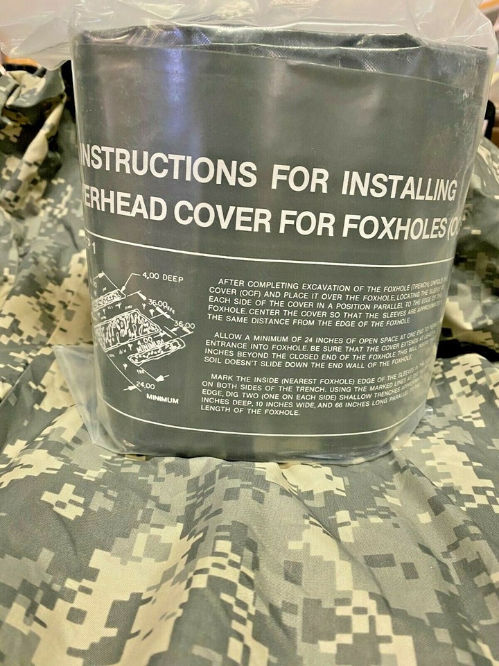 NEW GENUINE USGI FOXHOLE COVER OVERHEAD COVER FOR FOXHOLES (OCF) | eBay
