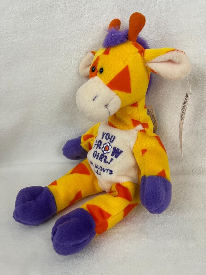 MARY MEYER "You Grow Girl!" GIRL SCOUTS U.S.A. Giraffe Beanie Plush 10 ...