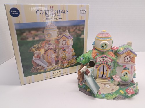 Cottontail Collection School With Box 707-3968 Easter Village 2004 | eBay