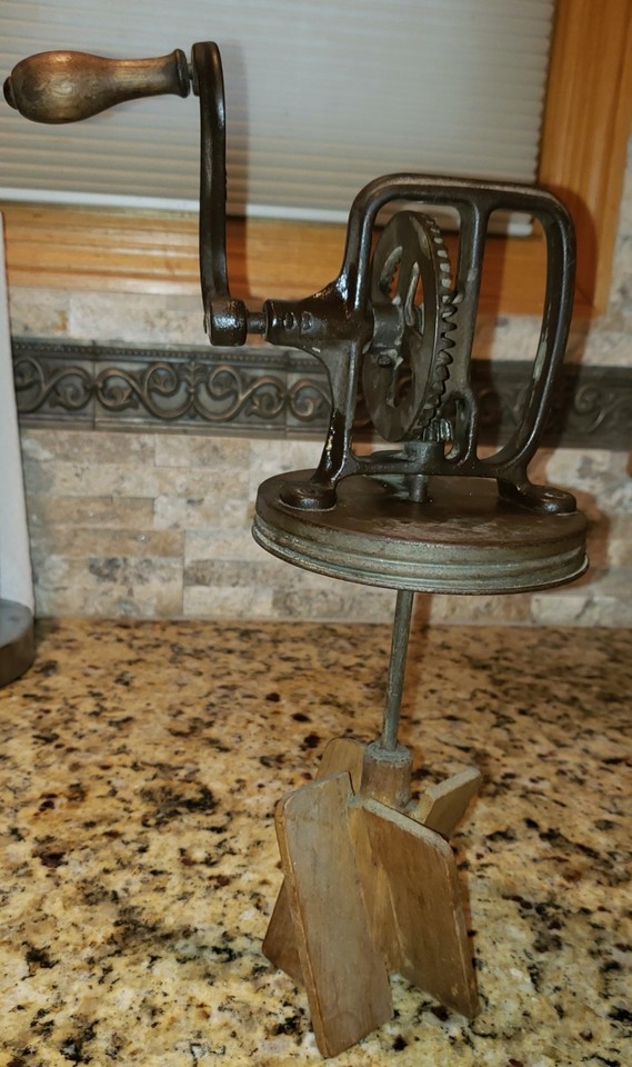 Antique Butter Churn Top Gear Head parts only | eBay