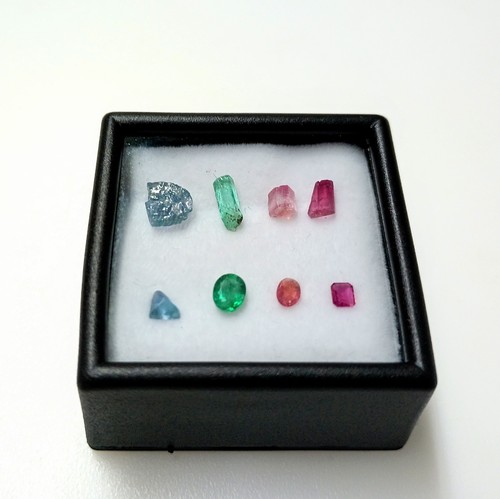 Rare Set! Crystal / Facet Red Beryl Bixbite Pezzottaite Muzo Emerald ...