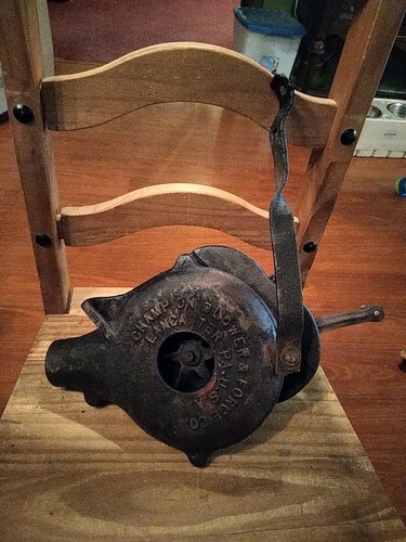 Antique Champion Blower & Forge Co hand crank air cast iron blacksmith ...