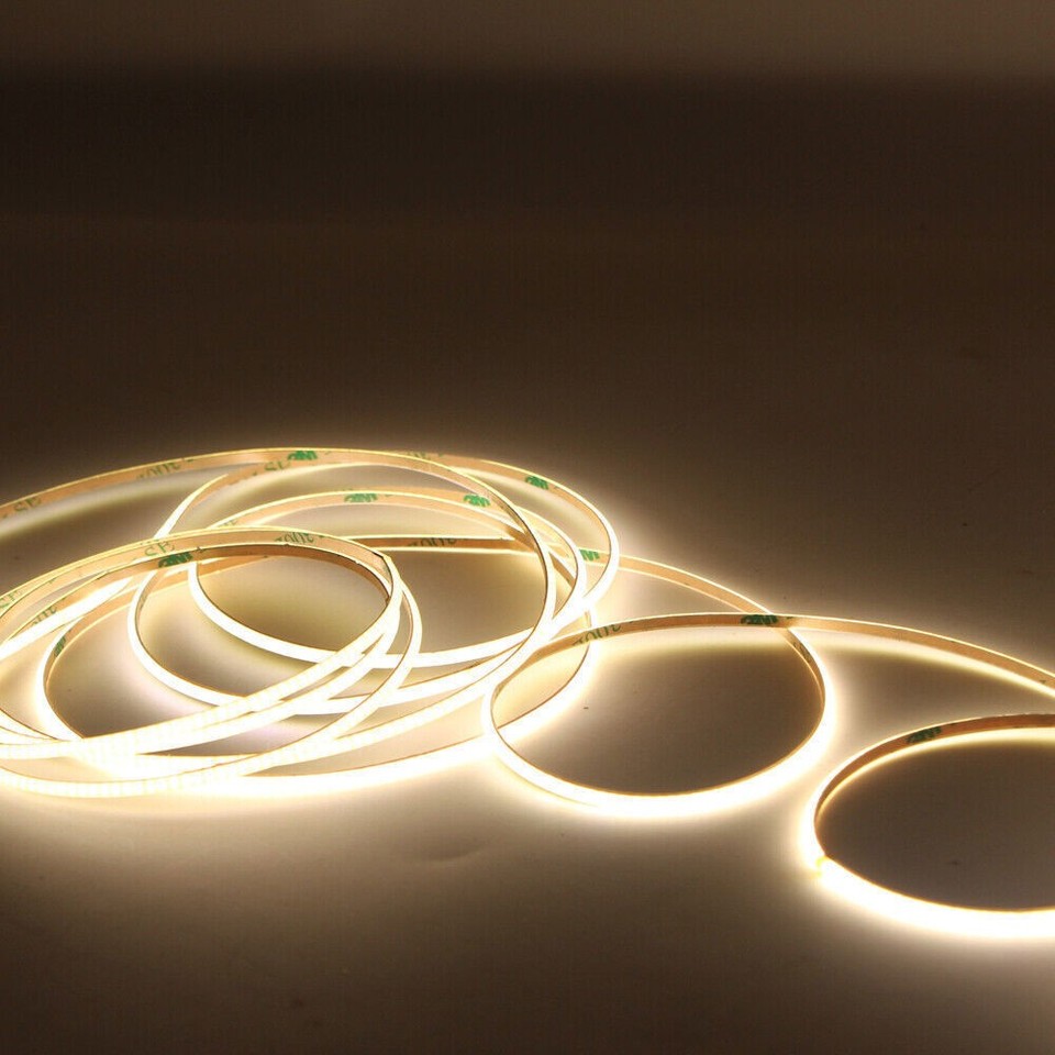 Super Thin 2mm COB LED Strip Light DC12V Lights Strip Ribbon Lamp Tape ...