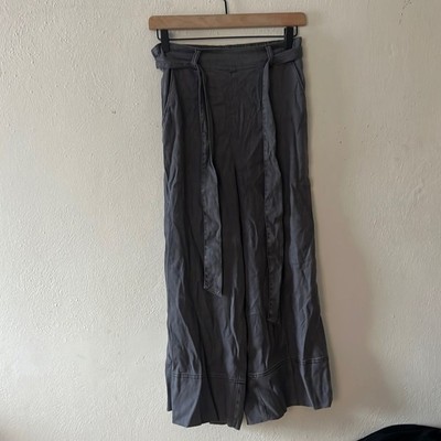 Splendid High Waisted Paper Bag Capri Pants Linen Blend | eBay