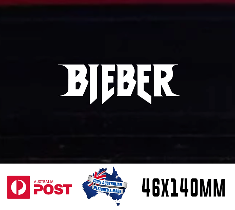 2x Justin Bieber Windshield Windscreen Laptop Sticker Decal 140mm WHITE ...