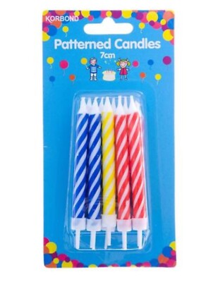 Korbond Patterned Candles 1 Pack x 6 | eBay