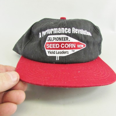 Pioneer Seed corn black red SNAPBACK BASEBALL TRUCKER HAT cap farm ...