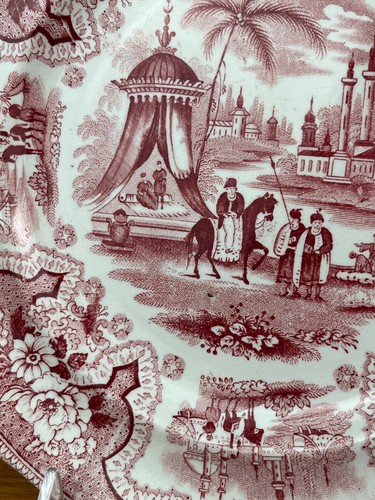 William Adams PALESTINE RED Transferware 8 3/8" Plates c.1830-1840: EUC ...