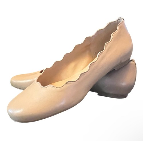 Copper Key Leather Scalloped Flats Ballets Size 7 New | eBay
