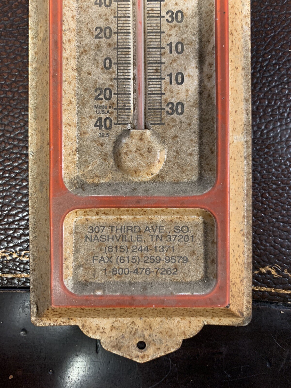 Rock City Machine Co. Thermometer Nashville TN Antique Metal Made in ...