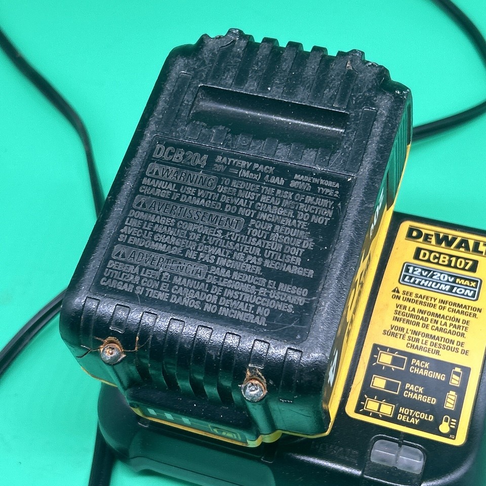 DEWALT DCB107 Charger & 20V Max Volt Li-Ion Battery Pack DCB204 #14 | eBay
