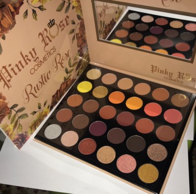 New In Box PINKY ROSE Cosmetics RUSTIC ROSE 30 Eyeshadow Palette | eBay