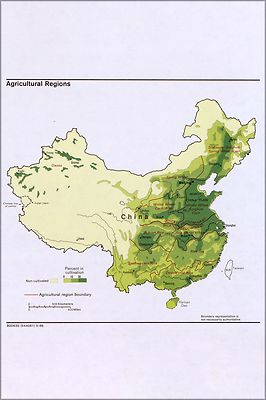 Poster, Many Sizes; Cia Map Agriculture Regions China 1986 | eBay