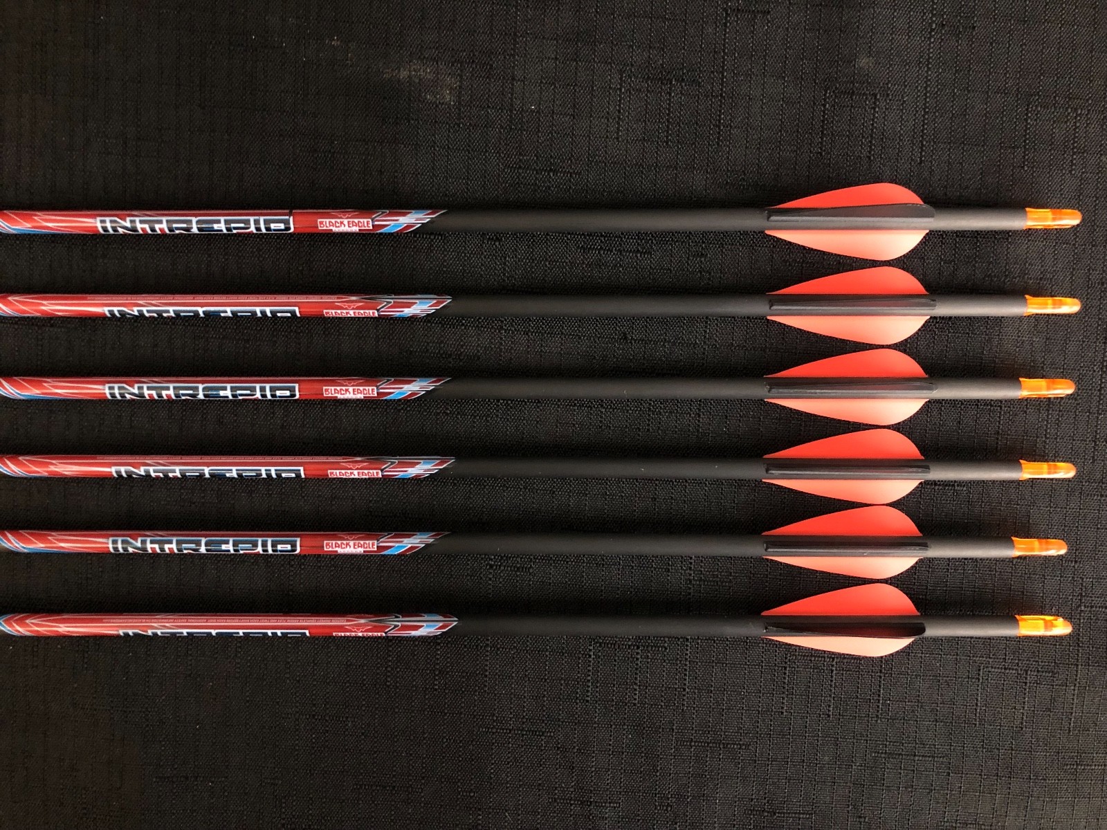 Black Eagle Intrepid 500 .006 Fletched Youth Field Arrows (6 Arrows ...