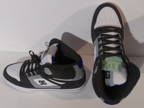 DC Pure HI Top White/Grey/Blue 13 | eBay