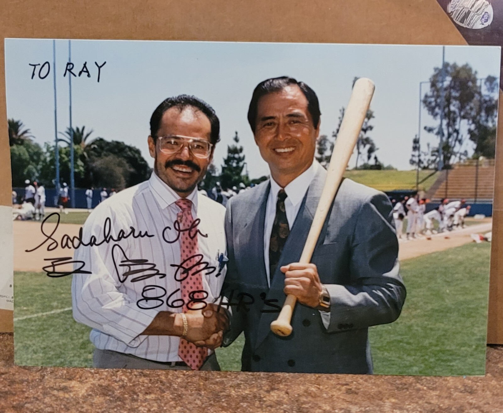 Sadaharu Oh Japanese Autographed Signed Photo Inscribed Yomiuri Giants ...