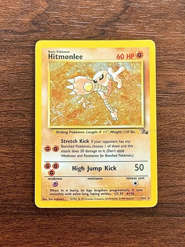Hitmonlee 7/62 Fossil Unlimited Holo Rare 1999 WOTC Pokémon TCG Card | eBay