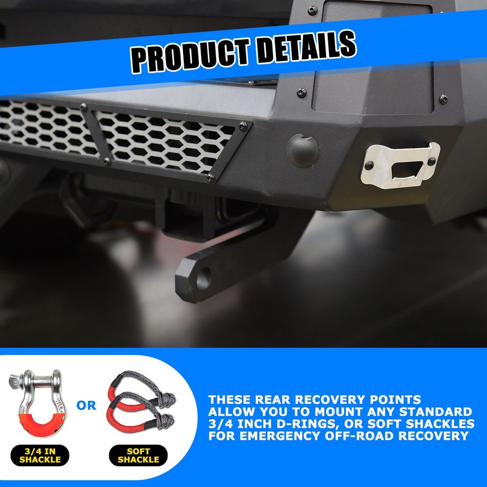 For 2024-2025 Toyota Tacoma 2PCS Rear Tow Hook Mounting Shackles ...