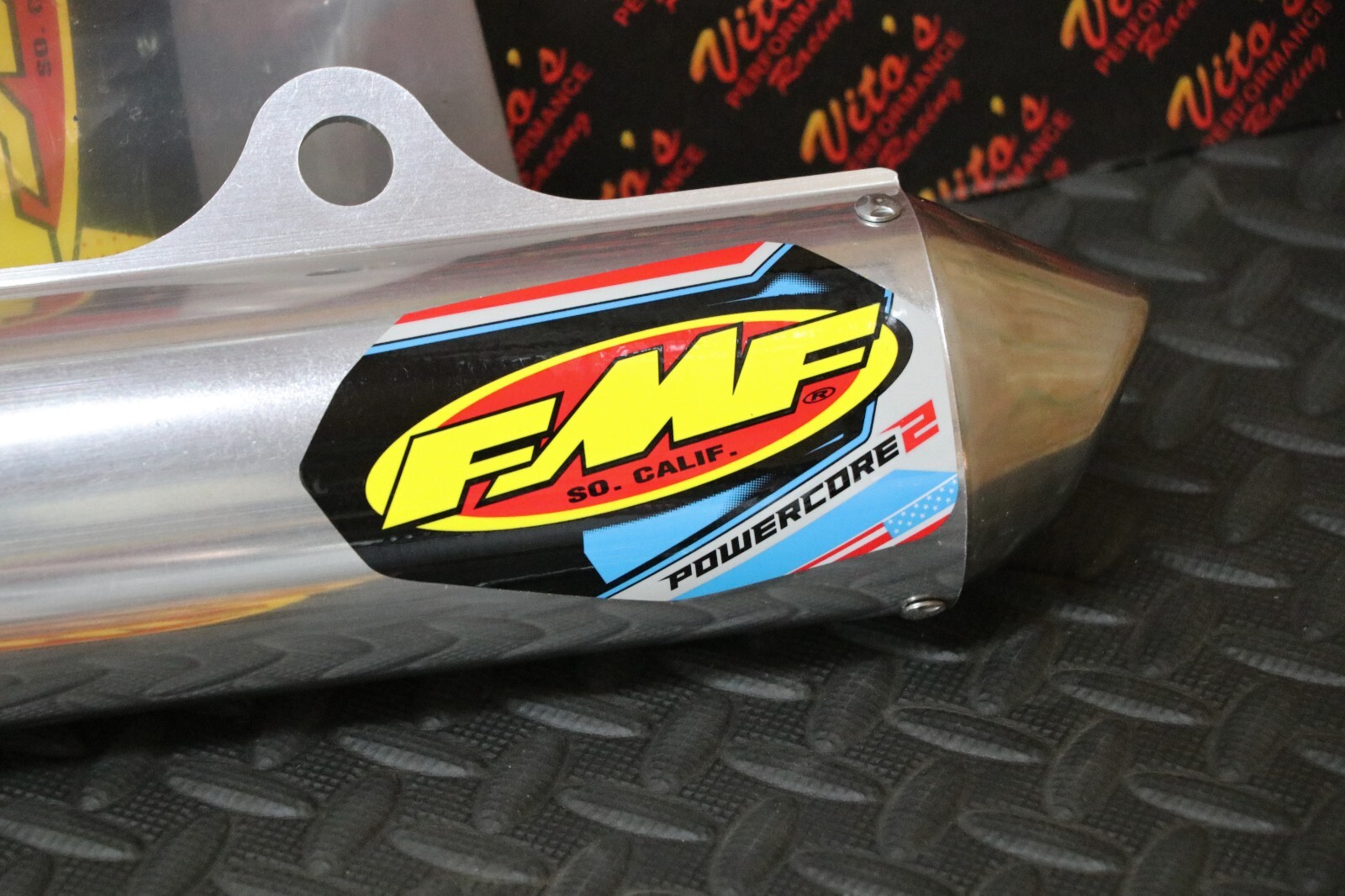 FMF Fatty exhaust pipe & Power Core 2 silencer CHROME Yamaha Blaster ...