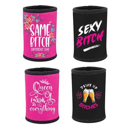 4PK Monkey Biz B*tch Stubby Holders Can Cooler Funny Gag Joke Assorted Gift | eBay Australia