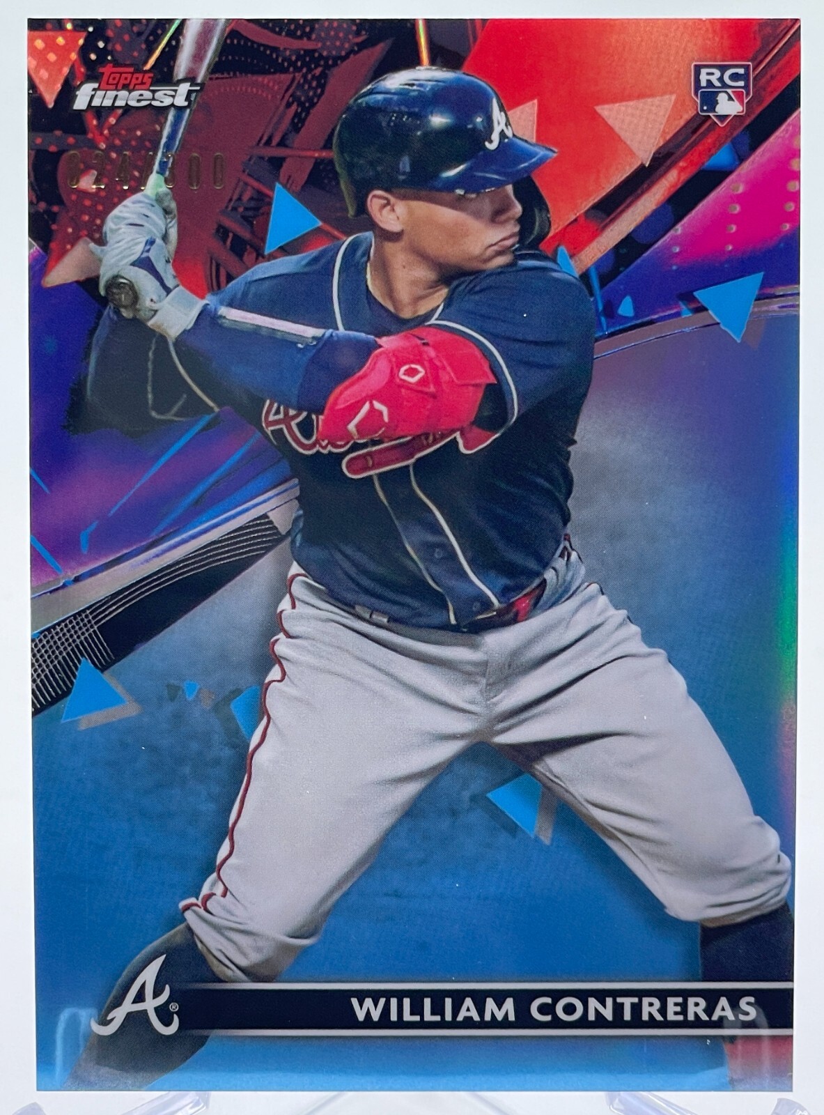 William Contreras 2021 Topps Finest Sky Blue Refractor Rookie Card /300 ...