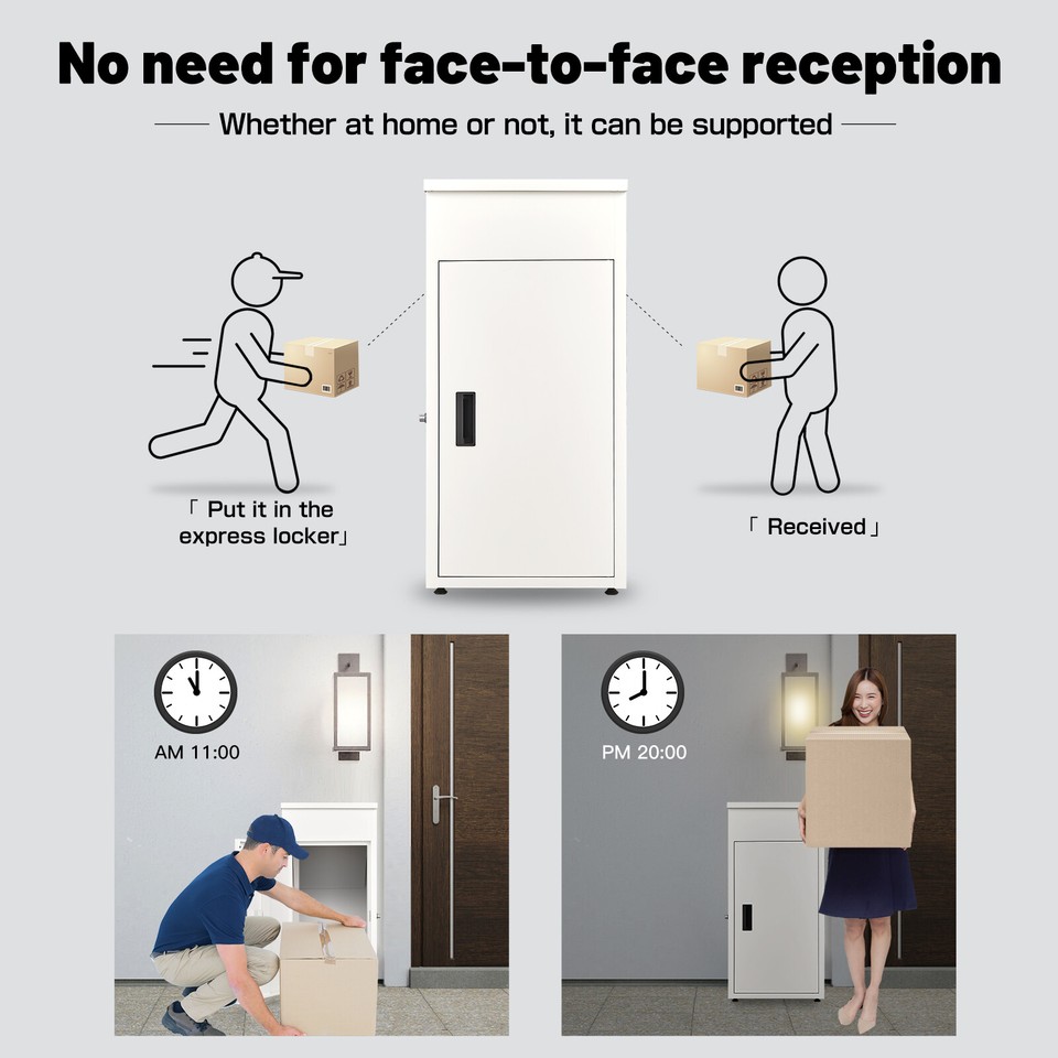 Large Package Delivery Boxes for Outside, Metal Parcel Drop Box with ...