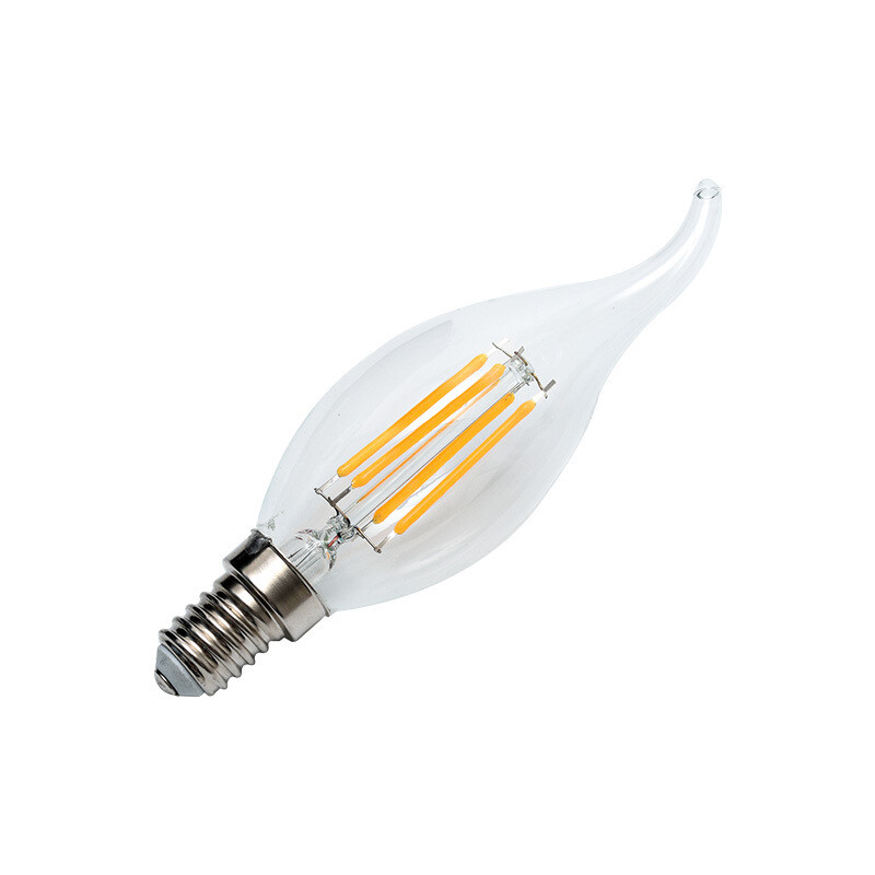 Antique Edison Bulb LED Filament Flame Shaped E14 Screw 4W Candle ...