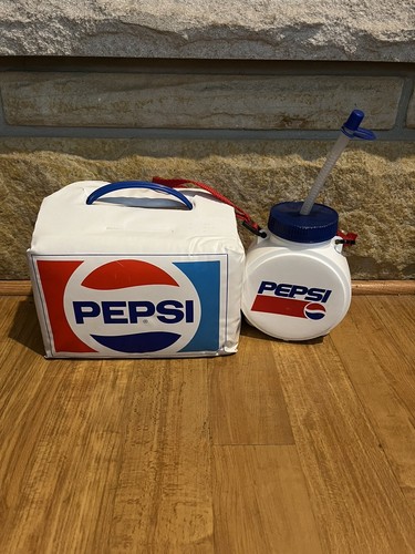 VINTAGE PEPSI COLA SOFTSIDE LUNCH BOX COOLER AND WATER BOTTLE | eBay