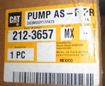 CAT 2123657 Pump Caterpillar 212-3657 2910-01-568-2759 PUMP GP-FUEL PRM ...