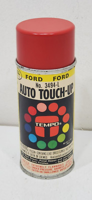 Vintage Tempo Spray Paint Ford 3494-L Auto Touch-Up Mercury Red 1971-74 ...