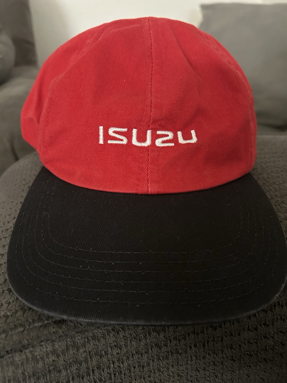Vintage Isuzu Motors SnapBack Cap Red Black - Gem