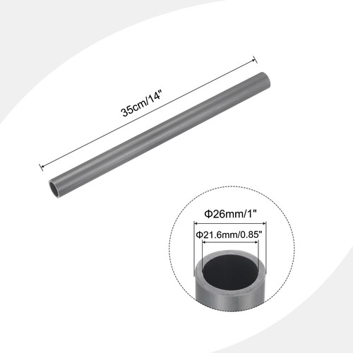 PVC Rigid Round Pipe 21.6mm ID 26mm(1") OD 350mm Light Grey High Impact ...