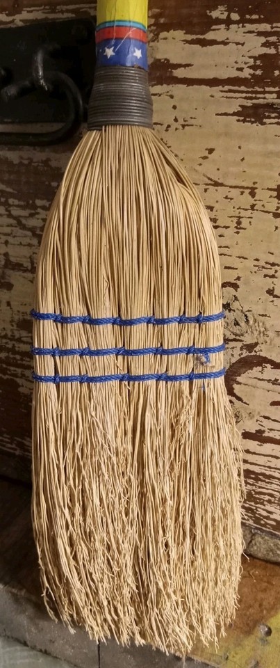 Antique Vintage Childs Broom Original Paper Label Liberty USA Eagle Stars | eBay