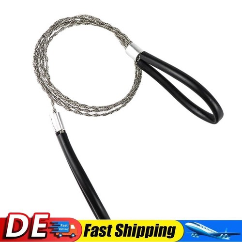 2Pcs Portable Stainless Steel Wire Saw with Handle Manual Cutting Chain Saws | eBay