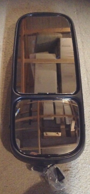 LUCERIX LARGE 20x8" LOOP MOUNT BUS MIRROR HEAD HEAT REMOTE SPLIT FLAT ...